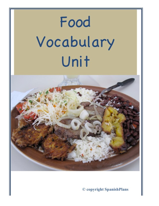 La Comida : Vocabulario | SpanishPlans.org