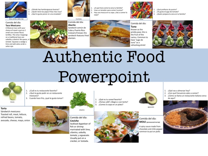 Comida Autentica | SpanishPlans.org