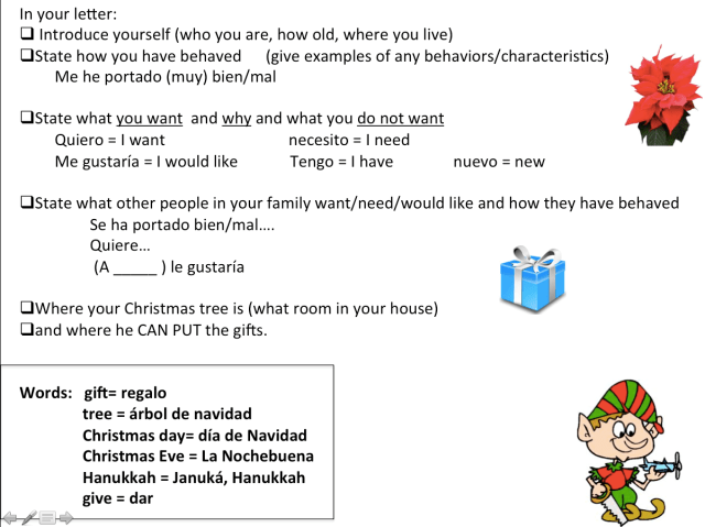 Escribir una carta a Santa | SpanishPlans.org