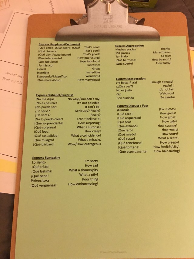Incorporating Spanish Rejoinders | SpanishPlans.org