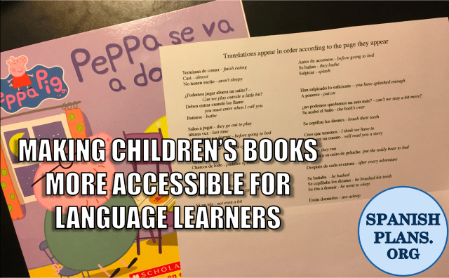Making children’s books more comprehensible | SpanishPlans.org