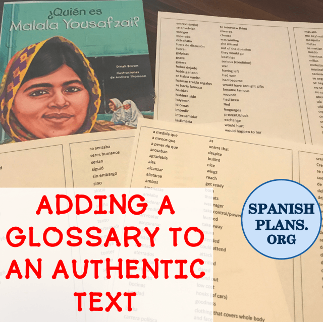 How to print a glossary for a book | SpanishPlans.org