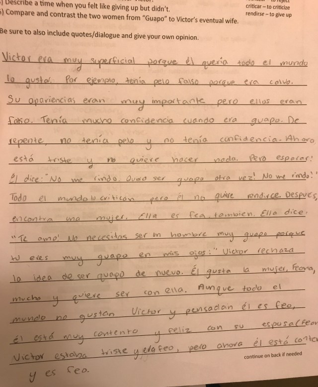 Essay in Spanish with Rubric | SpanishPlans.org