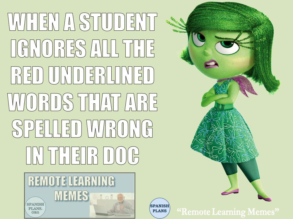 Distance Learning Memes | SpanishPlans.org