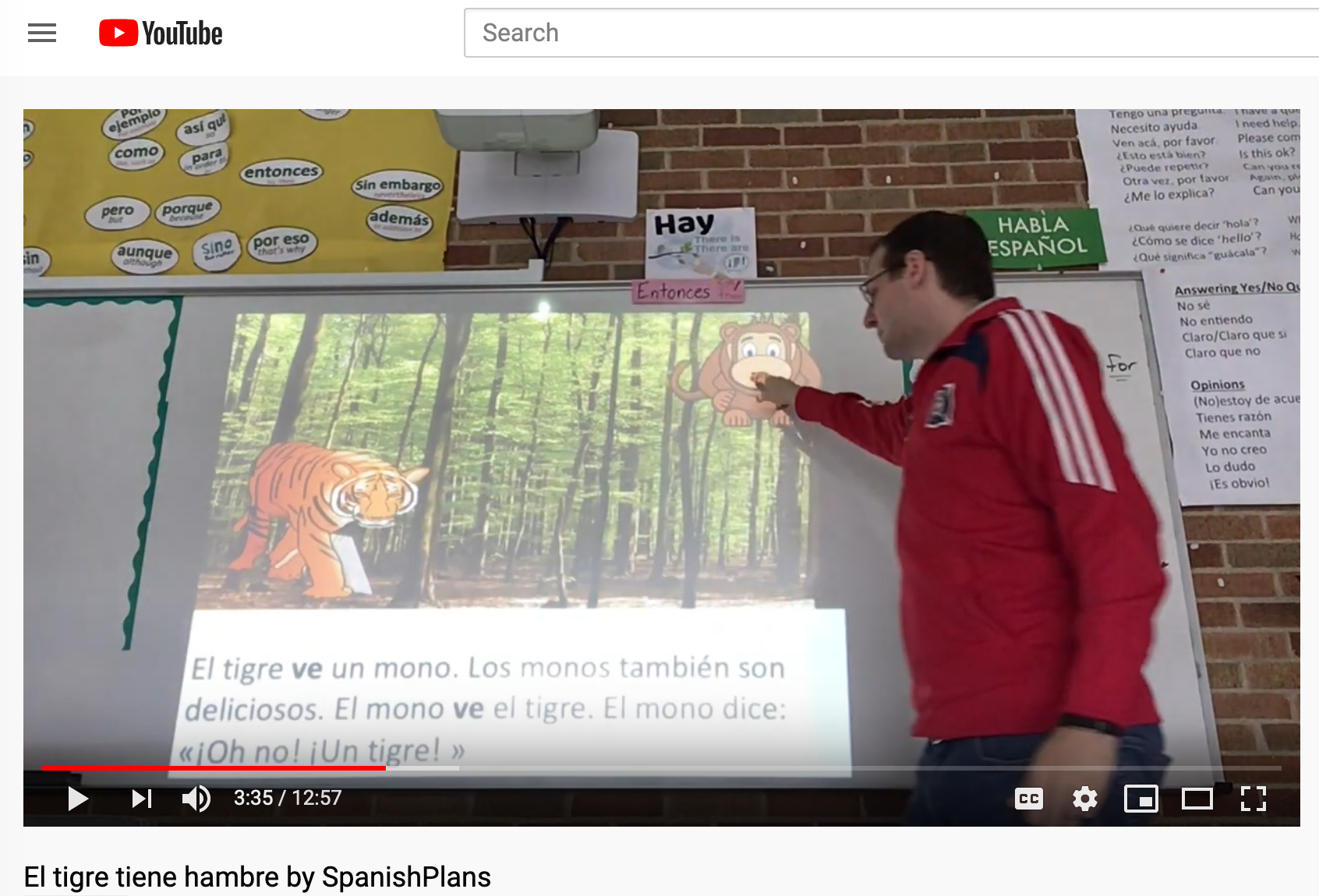 Remote Learning: El Tigre Tiene Hambre | SpanishPlans.org